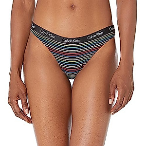 Calvin Klein Carousel Logo Pride Cotton Stretch Thong Panties, Multipa