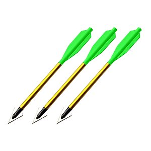 BOLT Crossbows Broadhead Hunting Bolts 3 Pack, 6.5", Gold