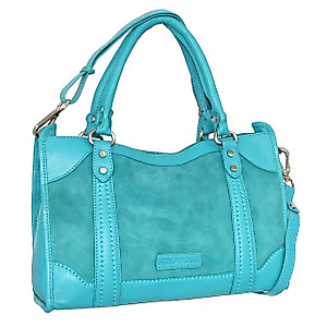 Super Sara Leather Satchel (Turquoise)