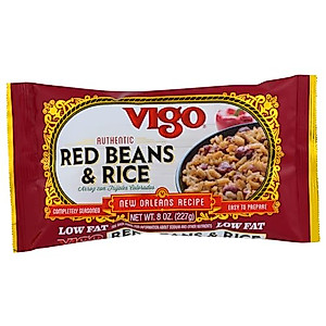 Vigo Authentic Red Beans & Rice, Low Fat, 8oz (Red Beans & Rice, Pack of 3)