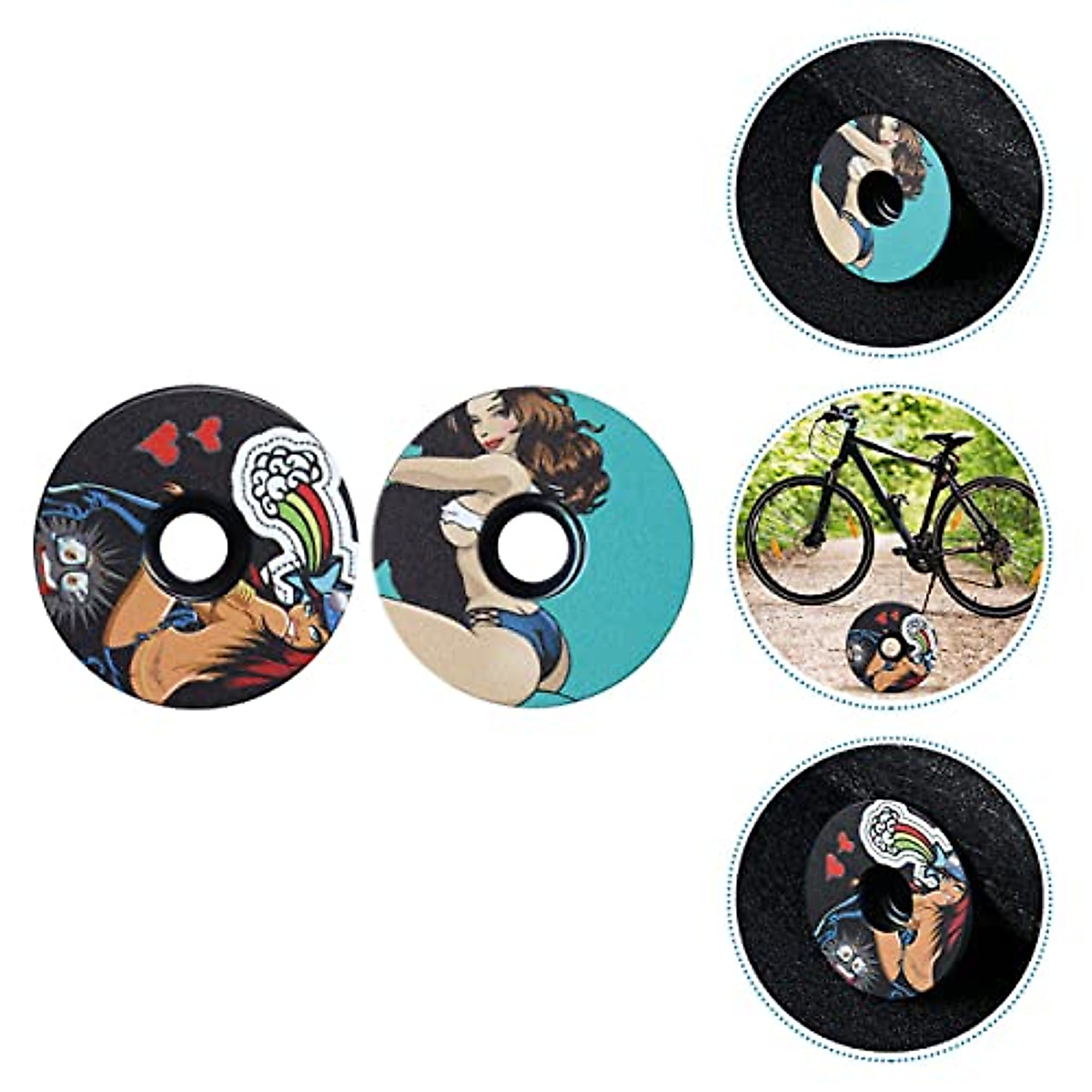 GAFOKI Jewelry Accessories Parts Cap Aluminum Bike Professional Cover Road Covers Delicate Convenient Portable Cover: for Alloy MTB Supplies Decorative Bowl Fork Head Front Stem Caps MTB Stem