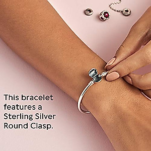 PANDORA Jewelry Bangle Charm Sterling Silver Bracelet, 7.5"