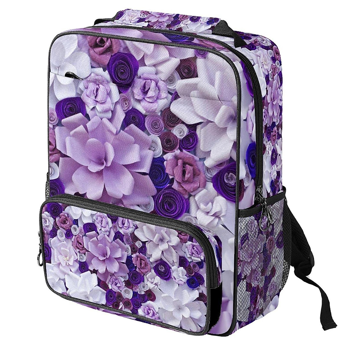 VBFOFBV Travel Backpack, Laptop Backpack for Women Men, Fashion Backpack, Purple White Fl：