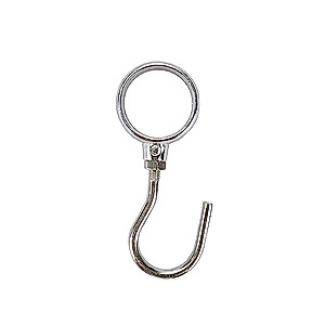 Rannb Wardrobe Closet Hook Stainless Steel Hanging Tube Rod Hook Fit for 25mm Rod -Pack of 12