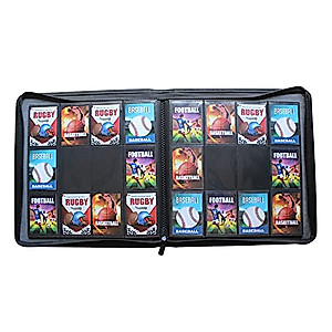 TURKRA Premium Card Binder,12-Poket Card Holder Album with Zipper, Side Loading 480 Pocket Binder for Trading Cards and Sports Cards (Black)