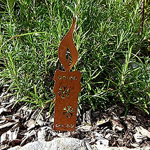 Garden Stake Rusted Metal Decor Christmas Stakes Candles,Christmas Tree, Snowman Shape Garden Stake Decor