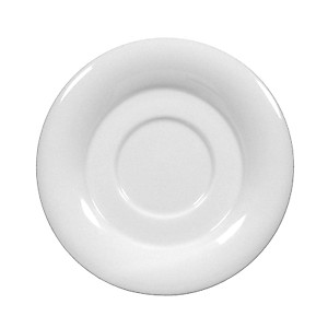 Seltmann Weiden Commercial Dinnerware, Savoy Porcelain Saucer for Coffee/Tea Cup, White, 6.5 inch, Set of 6