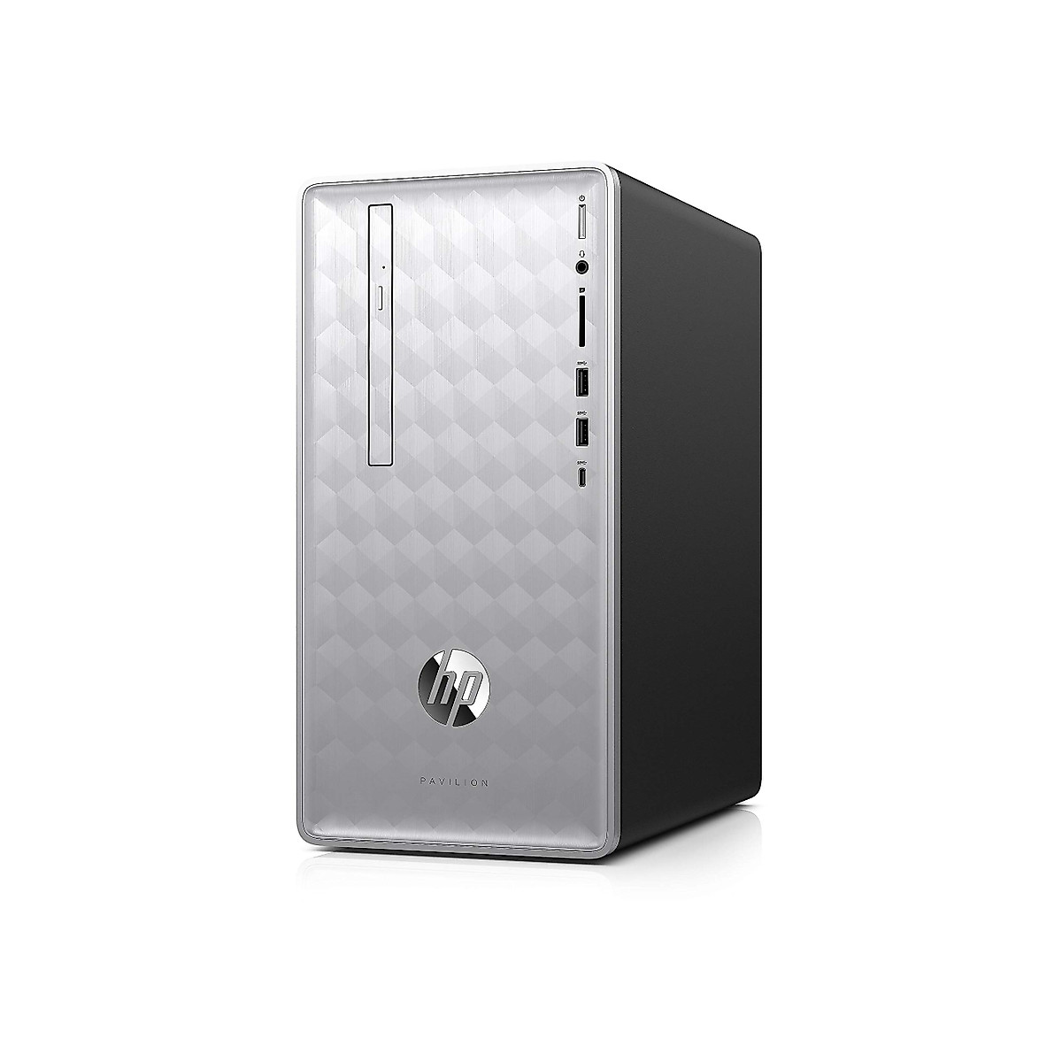HP Pavilion Desktop Computer, Intel Core i7-8700, 12GB RAM, 1TB Hard Drive, Windows 10 (590-p0070, Silver)