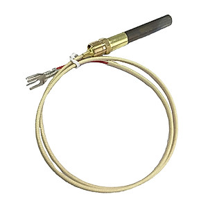 Thermopile Generator,750 Millivolt Temperature Resistance Replacement Thermopile Generator,24'' Long Fireplace Replacement Parts,Fireplace & Stove Accessory,for Gas Fireplace/Gas Grills/Gas Boilers