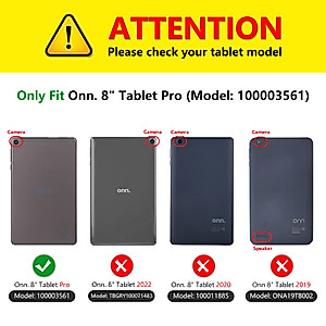 Fintie Case for Onn. 8" Tablet Pro (Model: 100003561), Premium Vegan Leather Folio Protective Stand Cover with Pencil Holder for Onn Pro 8-inch Android Tablet (Galaxy)