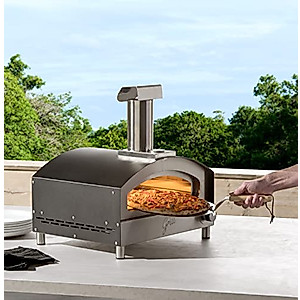 Pizza Oven Bundle with Pizza Peel, Carry Case & Gas Regulator | Gas Outdoor Portable Oven | Built-in Thermometer for Alfresco Outdoor Garden Cooking