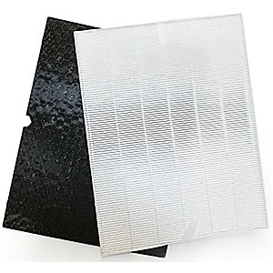 Nispira 116130 5500-2 Air Purifier Replacement Filter H for Winix 5500-2 AM80 True HEPA Activated Carbon 16.25 L x 12.5 W x 1.5 TH, 1 Set