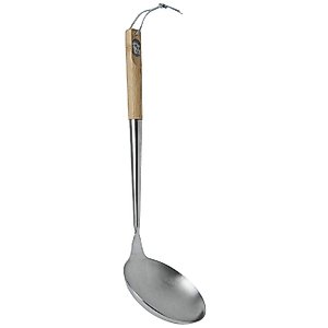 Tablecraft Wok Spoon with Bamboo Handles, 16", Brown