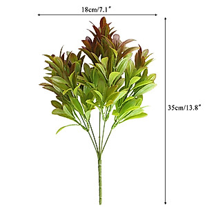 Nahuaa 4PCS Artificial Flowers for Outdoors Fake Spring Flowers Faux Plastic Shrubs Indoor Outside Table Centerpieces Arrangements Home Kitchen Office Windowsill Summer Fall Decorations