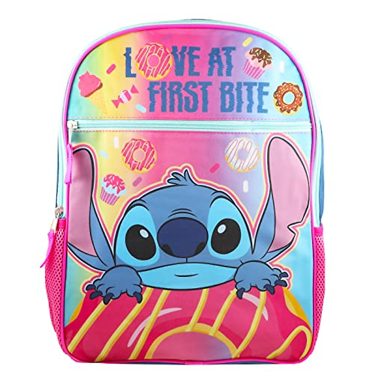Disney Stitch Backpack & School Set for Girls - 4 Pc Bundle