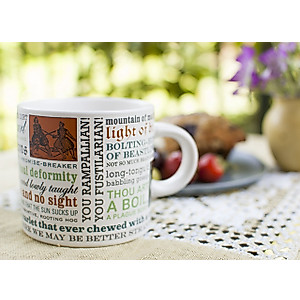 Shakespearean Insults Coffee Mug - Shakespeare's Wittiest and Meanest Insults - Comes in a Fun Gift Box