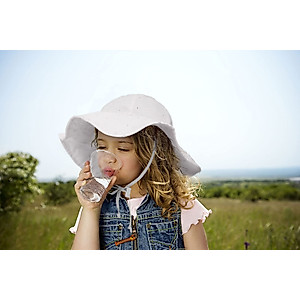SimpliKids UPF 50+ UV Sun Protection Wide Brim Baby Sun Hat,White2, 0-12 Months