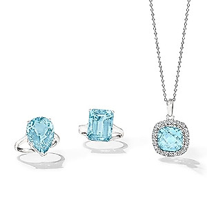 Ross-Simons 13.00 Carat Sky Blue Topaz Ring in Sterling Silver. Size 8