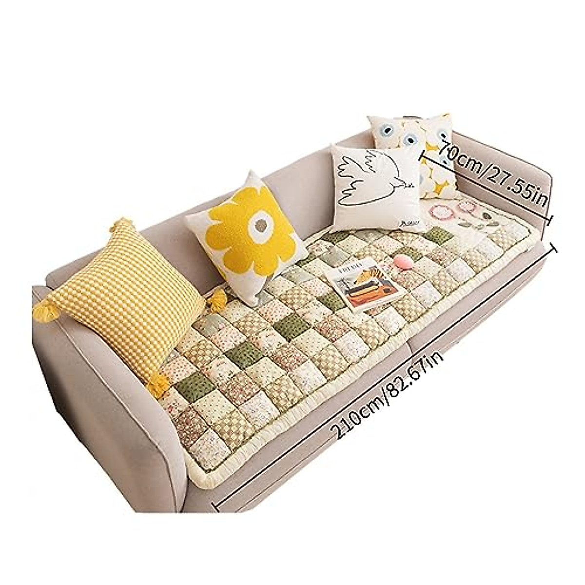 HOMEREFROM Dog Couch Cover Protector, Couch Cover for Dogs Washable Pet Bed Couch Cover, Non-Slip Pet Friendly Sofa Cover for Large Dogs (Red, 27.55 * 82.67)