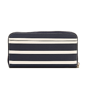 Kate Spade NY Sunkiss Striped Zip Around Continental Leather Wallet
