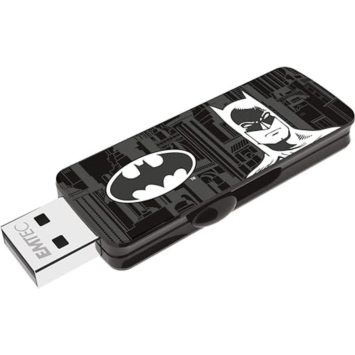 Emtec Black & White 16GB USB 2.0 SuperHero Flash Drive (ECMMD16GM700SP03)(Design may vary - Super Man, Batman, Wonder Women)