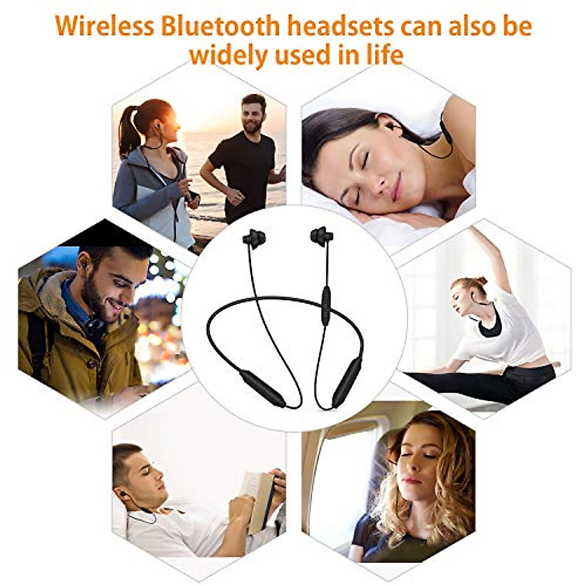 GOOJODOQ Bluetooth Sleep Headphones Bluetooth 4.2 Wireless Soft in-Ear Sleeping Earbuds, 18 Hours Music time, Wireless Sleep Headsets for Insomnia, Side Sleeper, Gym, Relaxation and Sports-Black