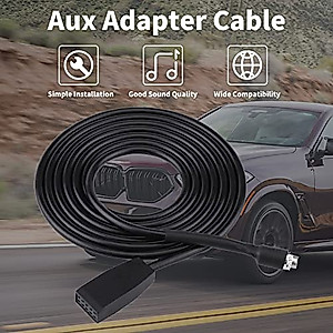 Keenso E46 Aux Cable, 3.5mm Female Jack Aux Cable for 325i Coupe Sedan 320i 320ci 320cic 323i 323ci 325i 325ci 325cic 328i 328ci 328cic