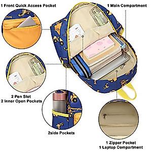 CAMTOP Backpack for Kids, Boys Preschool Backpack with Lunch Box Toddler Kindergarten Construction School Bookbag Set