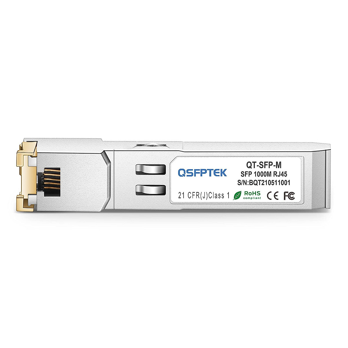 1000BASE-T SFP to RJ45, 1.25G SFP-T Gigabit SFP Copper RJ45 Module Mini GBIC Transceiver for Ubiquiti UF-RJ45-1G, Supermicro, Netgear, Broadcom, Other Open Switches, up to 100m