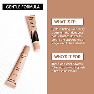 Lomansa Lash Color Kit - Professional Eyelash and Brow Color with Natural Black Effects, Safe & Easy to Use 8ml