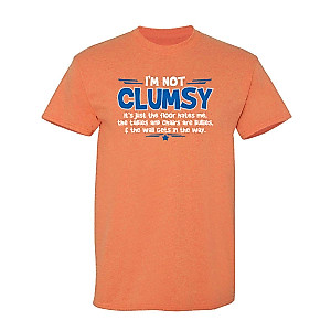 It's Just The Floor Hates Me Graphic Novelty Sarcastic Funny T Shirt XL Sunset