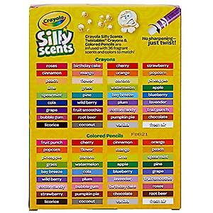 Crayola Silly Scents Twistables, Scented Crayons & Colored Pencils, School Supplies, 72 Count [Amazon Exclusive]