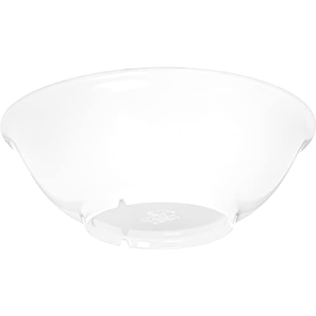 Carlisle FoodService Products Plastic Serving Bowl, Footed Bowl for Restaurants, Hospitals, 36 Ounces, White, (Pack of 12)