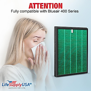 LifeSupplyUSA True HEPA Filter Replacement Compatible with Rabbit Air BioGS 2.0 SPA-550A and SPA-625A Air Purifier