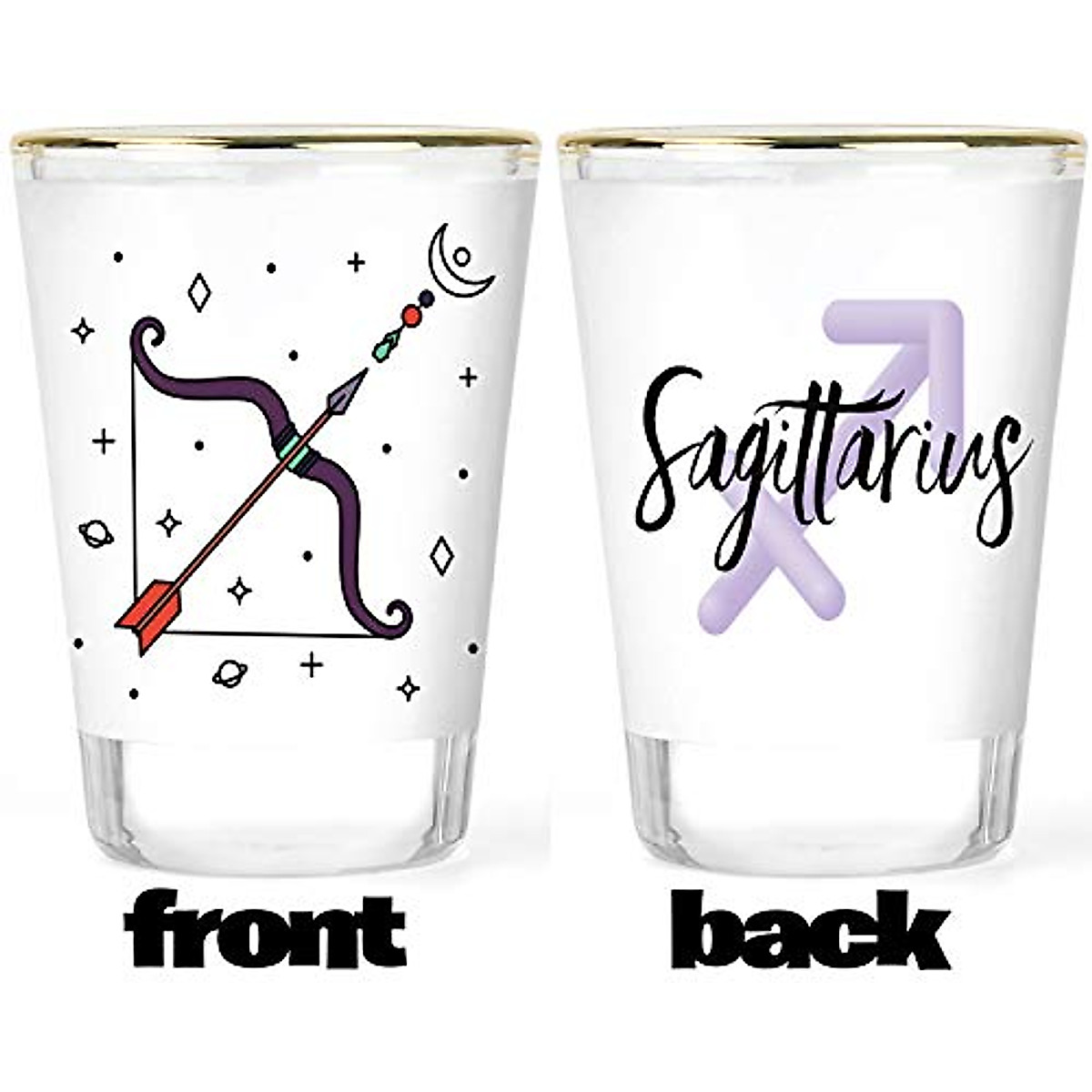 Zodiac Shot Glasses - Libra Shot Glass - Pisces Shot Glass - Sagittarius Shot Glass - Scorpio Shot Glass -Taurus Shot Glass - Virgo Shot Glass
