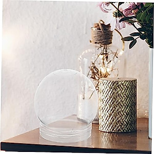 CIYODO 10pcs DIY Snow Globe Glass Food Jars Globe Light Bulbs Mini Jar Snow Globe Screw Off Cap Plastic Snow Globe DIY Water Globe DIY Globe Snow Globes Empty Snow Globes Transparent Cake
