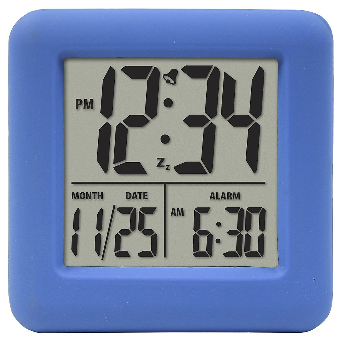 Equity by La Crosse 70905 Soft Blue Cube LCD Alarm Clock 5.20in. x 4.20in. x 3.30in.