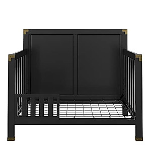 Baby Relax Miles 5-in-1 Convertible Crib, Black