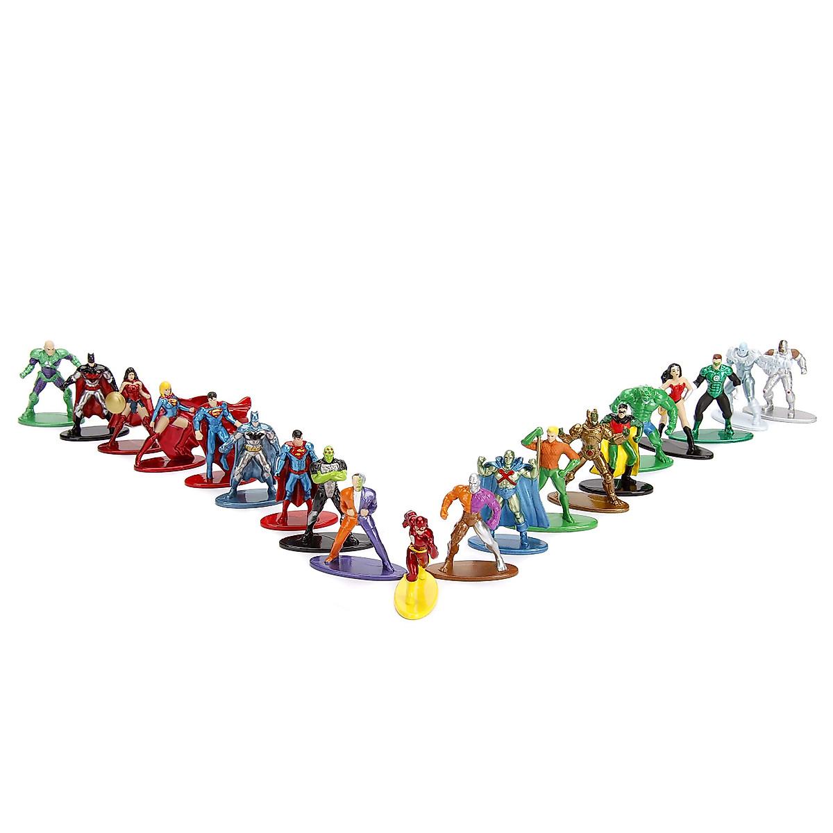 Jada Toys DC Comics 1.65" Die-cast Metal Collectible Figures 20-Pack Wave 1, Toys for Kids and Adults, Multi-Color (84409)