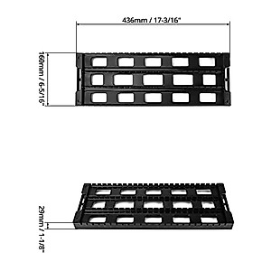 Qwork Antistatic ESD Circulation Rack Shelf, PCB Tray ESD Shelf Circulation Rack, 25 Slot Storage Stand Circuit Board Holder, Plastic, Black, 2 Pack