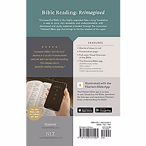NLT Compact Zipper Bible, Filament Enabled (Cloth, Floral Garden, Red Letter)
