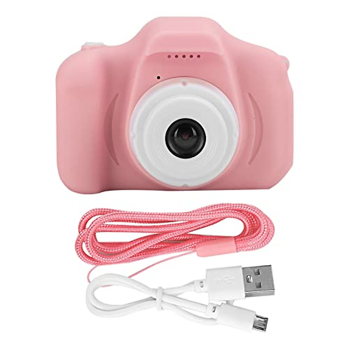 Children Camera,HD Cartoon Digital Video Camera Toy for Children Kids,2.0in IPS Screen,Multiple Cartoon Photo Frames,Taking Photos,Recording Videos,DIY Photos (Pink)