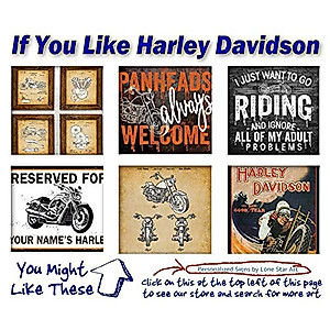 Original Harley Davidson Motorcycle Patent Wall Art Prints - Set of Four Photos (8x10) Unframed Posters - Great Home Decor and Gift for Men and Women Under $15 for Hog Riders