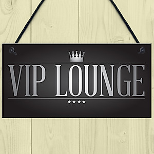 RED OCEAN VIP LOUNGE Vintage Man Cave Pub Home Bar Garden Hanging Sign Plaque BBQ Beer Party Dad Gift