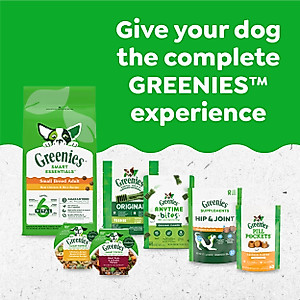 GREENIES Original Regular Natural Dog Dental Care Chews Oral Health Dog Treats, 36 oz. Pack (36 Treats)