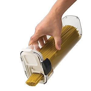 Progressive International Prepworks ProKeeper 2- Piece Kitchen Clear Food Baker's Kitchen Storage Organization Canister Set (Pasta 1.4-Quart)