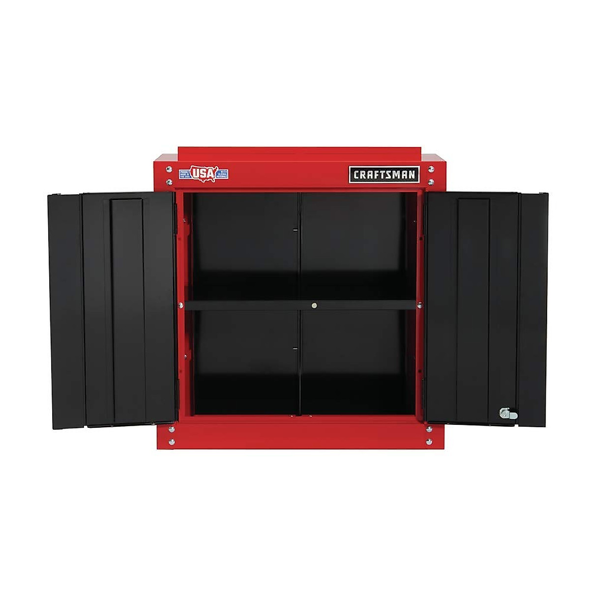 Craftsman 28-Inch Garage Storage Wall Cabinet and MaxWorks 30-Bin Parts Storage Rack Bundle