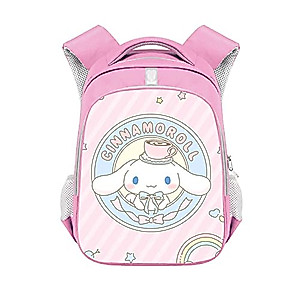 Cartoon Cute Backpack Ku-ro-mi My-Melody Cinn-amo-roll Cosplay Schoolbag Kawaii Student School Bag for Girls Birthday Gifts pink 40