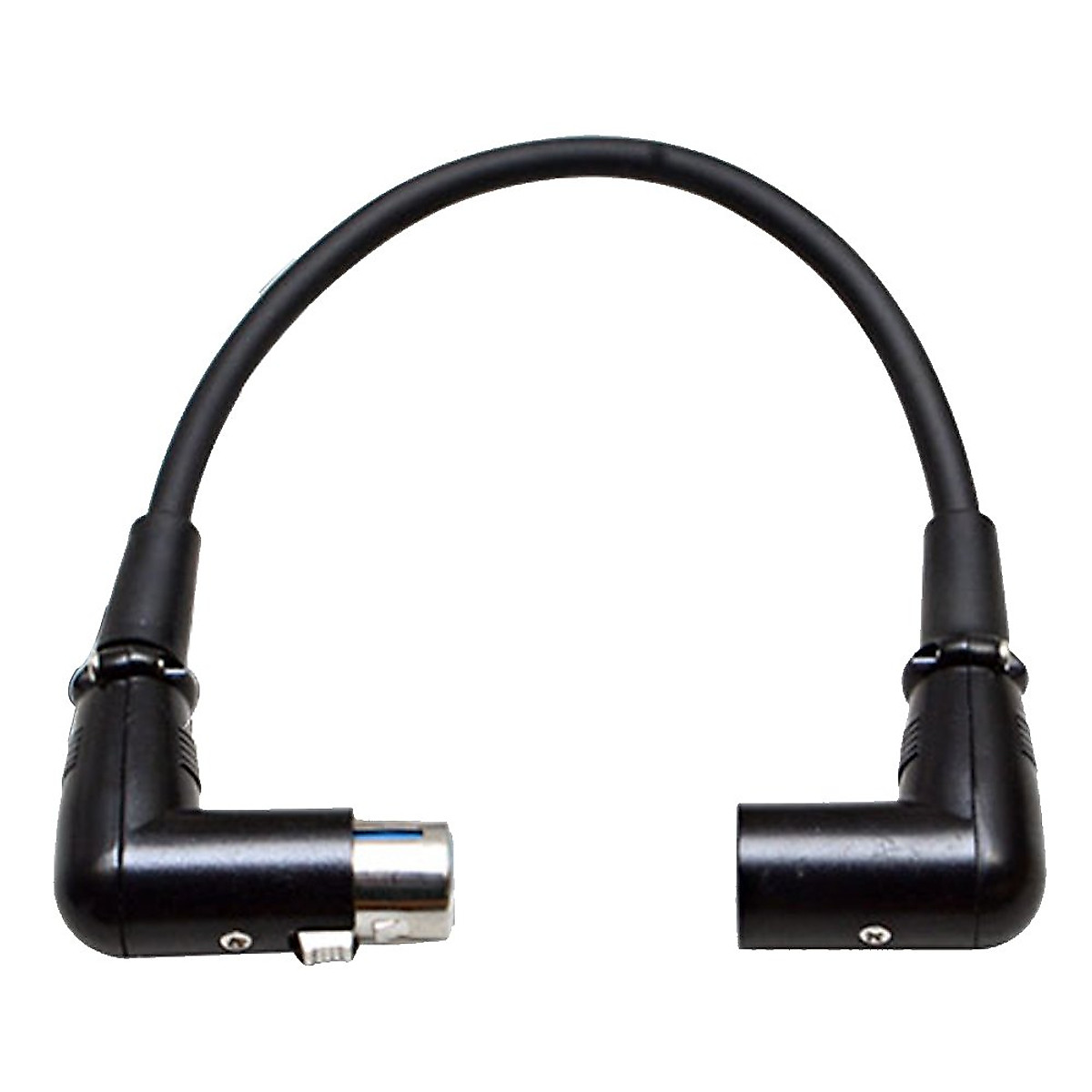 Seismic Audio Speakers Right Angle XLR Patch Cables, XLR Male to XLR Female Audio Patch Cables, 1 Foot, Pack of 6