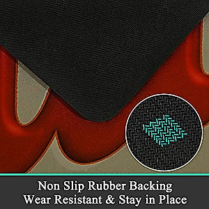 Pauwer Farmhouse Laundry Room Rugs Runner 20"x48" Non Slip Waterproof Laundry Mats Kitchen Floor Carpet Durable Cushioned Natural Rubber Foam Area Rug for Laundry Room Kitchen